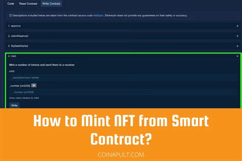 How To Mint Nft From Smart Contract Coinapult