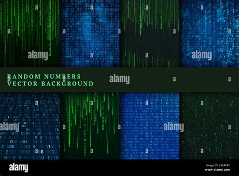 binary code background set random numbers stream digital data coding in matrix style sci fi