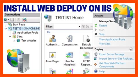 install web deploy on iis export and import websites with application pools youtube