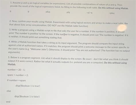 solved 1 assume p and q are logical variables or