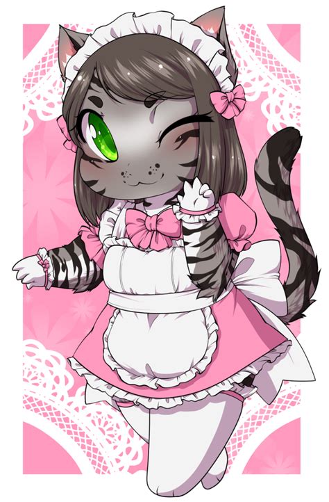 The Big Imageboard Tbib Anthro Big Eyes Chibi Clothing Feline Female Looking At Viewer