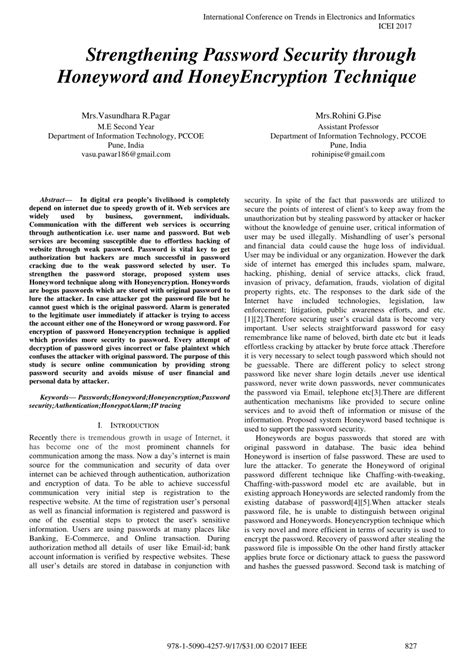 pdf strengthening password security through honeyword and honeyencryption technique