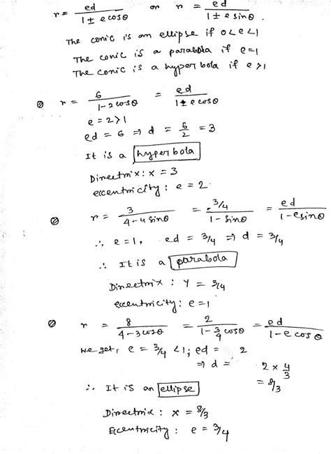 [solved] more exercises for the following exercises identify the conic with course hero