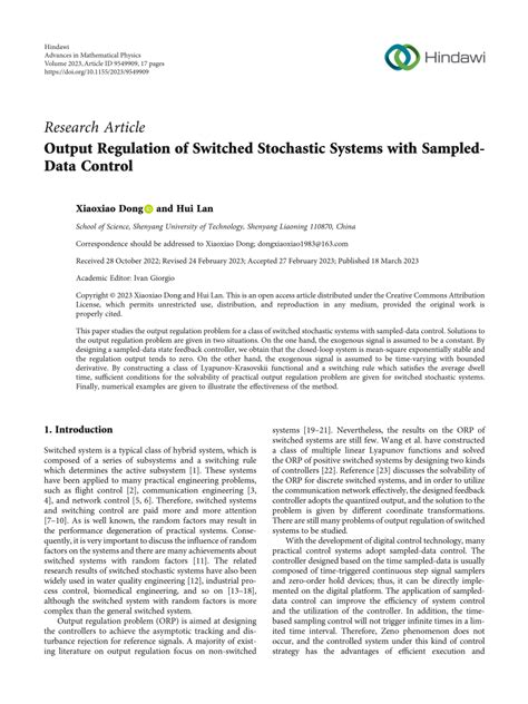 pdf output regulation of switched stochastic systems with sampled data control