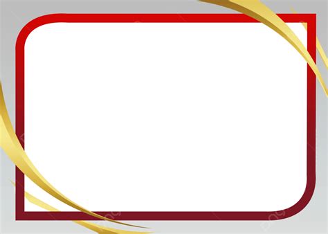 Borde De Certificado De Reconocimiento Rojo Y Dorado Vector PNG