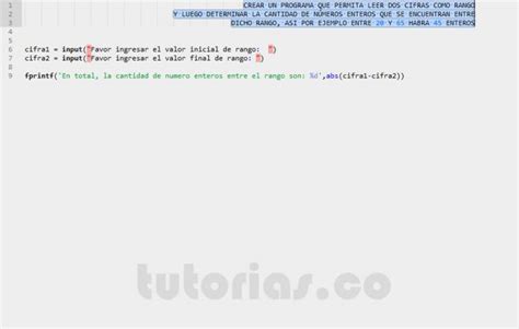 Operadores MatLab Cantidad De Numeros Enteros Entre Un Rango De