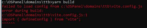 failed to load nfig js during build cannot use import statement outside a module