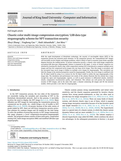 pdf chaotic color multi image compression encryption lsb data type steganography scheme for