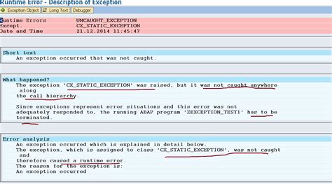 TECHSAP OO ABAP Exception Classes All About Using CX STATIC CHECK