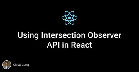 using intersection observer api in react r react