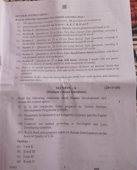 Class 10 Social Science 2023 Board Paper Image To U