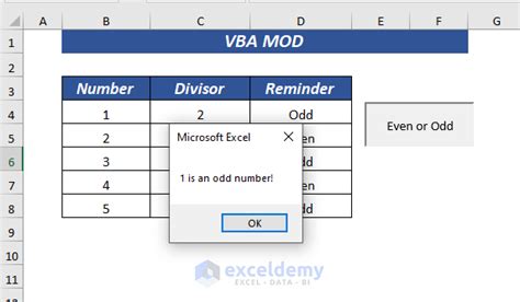 How To Use The VBA Mod Operator 9 Examples ExcelDemy