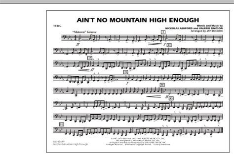 Ain T No Mountain High Enough Tuba By Jay Bocook Sheet Music For