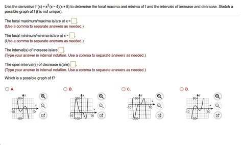 solved use the derivative f x x x 4 x 5 to determine the local maxima and minima of