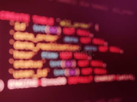 blurred development code screen red programming screen background software development stock