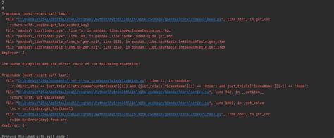 Python Keyerror When Accessing Pandas Data Frame In A For Loop Stack Overflow