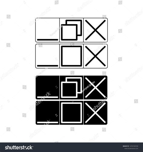 Minimize Maximize Close Button Icon Vector Stock Vector Royalty Free
