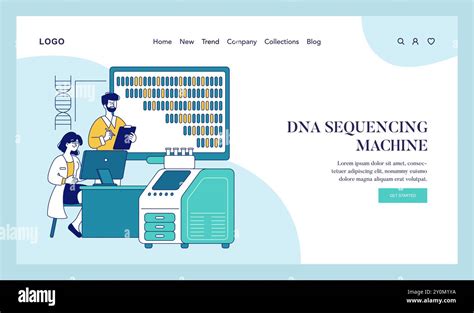 Biotechnology Concept Scientists Operating A DNA Sequencing Machine In