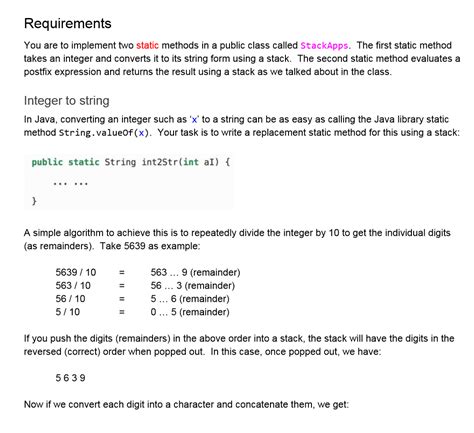 solved requirements implement two static methods public class called stackapps first static