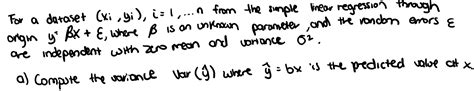 solved for a dataset xi yi i 1 …n from the simple linear
