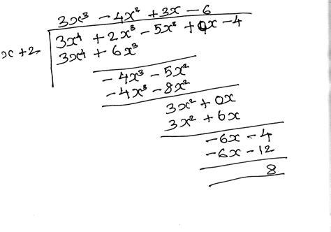 what is 3x 4 2x 3 5x 2 4 divided by x 2 socratic
