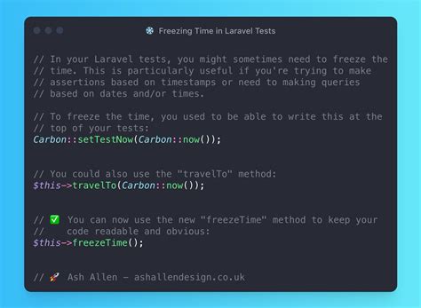 Ash Allen On Twitter In Your Laravel Tests You Might Sometimes