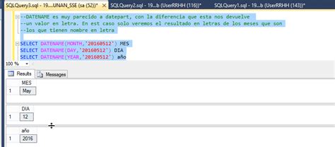 code tueni funciones de fecha en transact sql