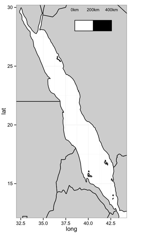 R How To Add A Scale Bar In Ggplot Map Stack Overflow