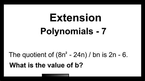 polynomials extension 7 youtube