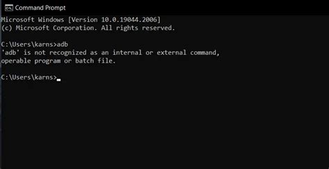 Fix ADB Is Not Recognized As An Internal Or External Command