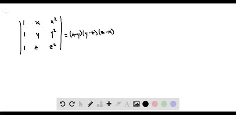 solved prove the following using properties of determinants left begin{array}{ccc} x and y and x