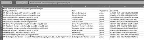 using get adobject powershell cmdlet in active directory