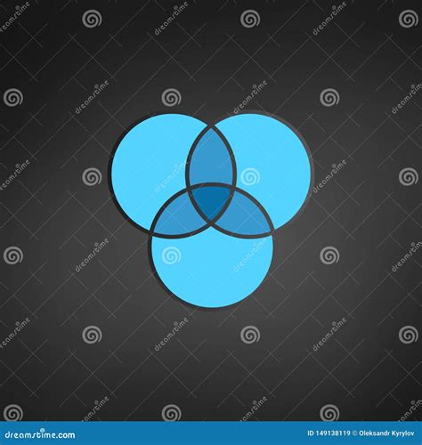 Three Overlapping Circles Infographic Template For Diagram Graph