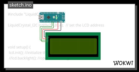 Nano LCD2004 I2C Wokwi ESP32 STM32 Arduino Simulator