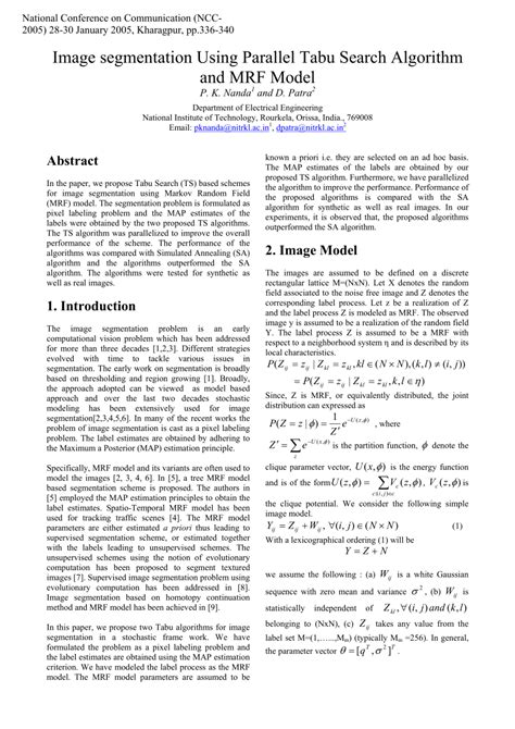pdf image segmentation using parallel tabu search algorithm and mrf model