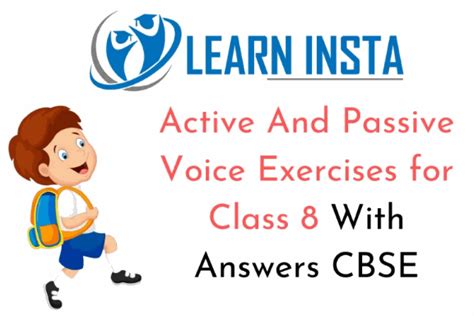 Active And Passive Voice Exercises For Class 8 With Answers CBSE