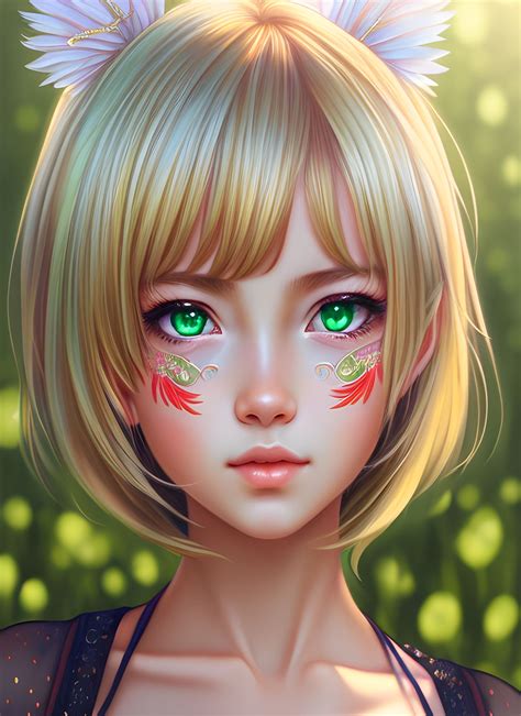 Realistic Beautiful Anime Girl With Green Eyes 1 By Tobithenoob On Deviantart