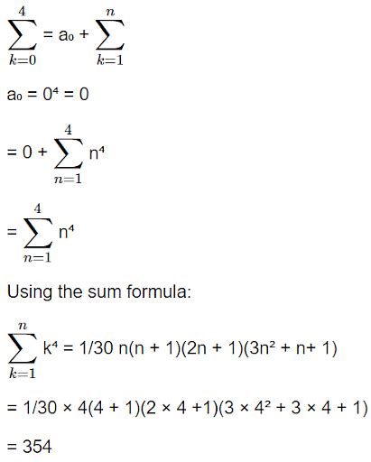 summation formula with solved example