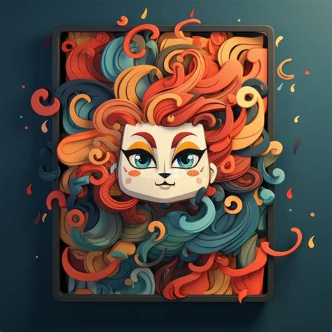 An Illustration Of A Woman With Red Hair And Blue Eyes Stock Illustration Illustration Of