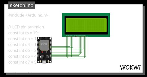 lcd 20x4 4bit adc wokwi esp32 stm32 arduino simulator