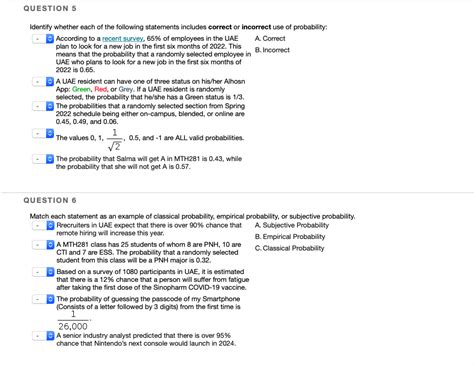 solved question 1 an experiment consists of classifying six