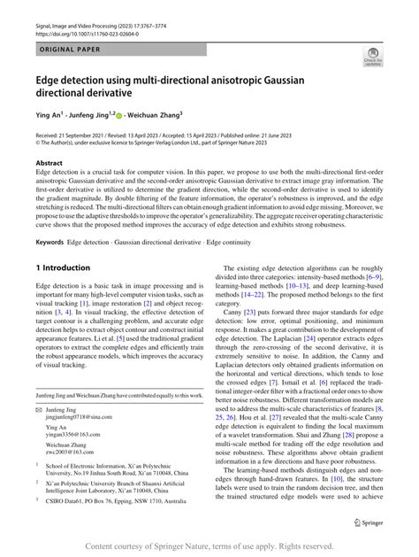 edge detection using multi directional anisotropic gaussian directional derivative