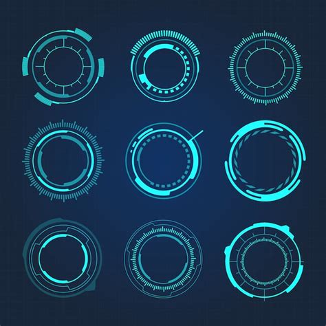 Premium Vector HUD Circular Hi Tech Futuristic User Interface Vector
