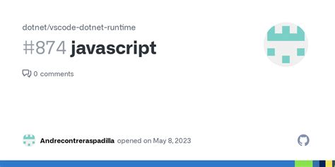 Javascript Issue 874 Dotnet Vscode Dotnet Runtime GitHub