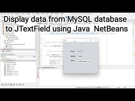 How To Display Data From MySQL Database To JTextField Using Java
