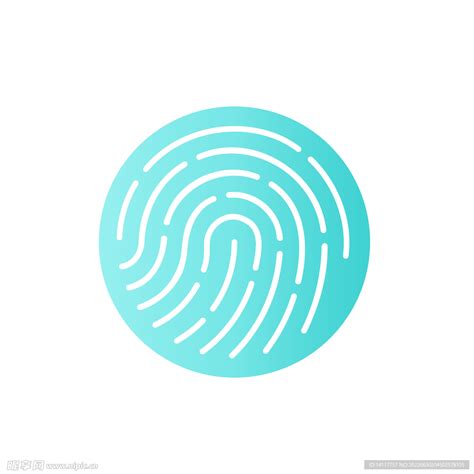 指纹识别logo设计图 其他图标 标志图标 设计图库 昵图网nipic