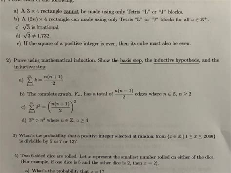 solved prove using mathematical induction show the basis