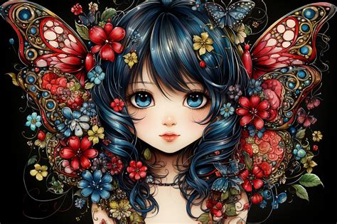Download Ai Generated Girl Butterfly Royalty Free Stock Illustration Image Pixabay