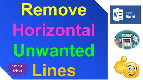 Delete Horizontal Unwanted Lines In Microsoft Word YouTube