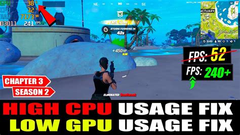 How To FIX Low GPU Usage And High CPU Usage In Fortnite Chapter 3